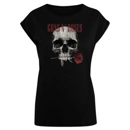 F4NT4STIC Short Sleeve T-Shirt Guns 'n' Roses Flower Skull Rock Musik Band in schwarz | Gr.: XS