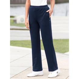 Sporthose Hajo, Damen, Gr. 38, Normalgr&ouml;&szlig;en, blau (marine), 62% Baumwolle, 33% Polyester, 5% Elasthan, unifarben, lang, Hosen Sporthose