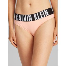 Bikinislip "BIKINI", Damen, Gr. M (38), orange (papaya punch), Obermaterial: 82% Polyamid, 18% Elasthan, Calvin Klein Underwear, k&ouml;rpernah, Unterhosen, mit gro&szlig;em Logo