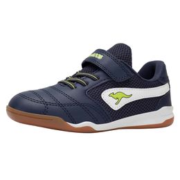 Indoorschuh Kangaroos "K-BRACEYARD EV", M&auml;dchen, Gr. 33, dk navy, lime, Mesh, Synthetik, Schuhe