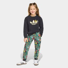 Trainingsanzug adidas originals "CREW SET", Jungen, Gr. 116, schwarz, Obermaterial: 70% Baumwolle, 30% Polyester, Sportanz&uuml;ge Trainingsanzug