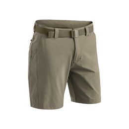 Funktionsshorts Maier Sports "Nil Short M", Herren, Gr. 48, Normalgr&ouml;&szlig;en, beige (dunkelbeige), 90% Polyamid, 10% Elasthan, Hosen, Herren Shorts, kurze Wanderhose, Outdoorhose 4 Taschen, Regular Fit