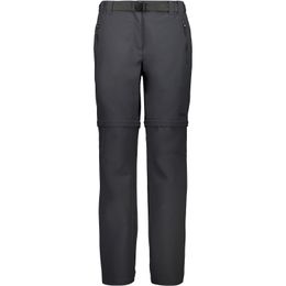 CMP Zipphose Damen - grau - Gr. 19 / kurz - Polyester/Elastan