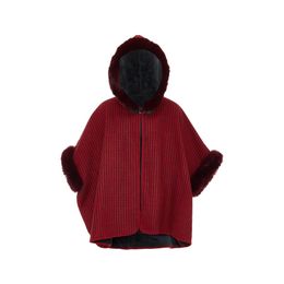 OSHA Poncho Damen Gr&ouml;&szlig;e M rot / schwarz