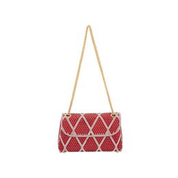 NAEMI Handtasche Damen Gr&ouml;&szlig;e One Size rot / silber