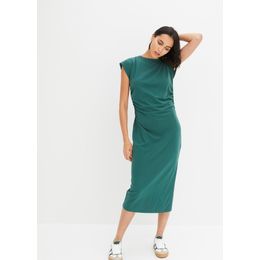 bonprix Jerseykleid aus Baumwolle mit Stretch, gr&uuml;n, mit Baumwolle