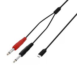 Adam Hall AH Cable 3 STAR Y PP USB-C 0150 - USB-C Y-Kabel - 2 x Klinke TS Male x USB-C - 1,5 m