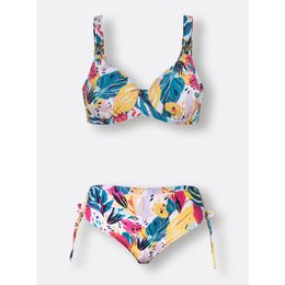 feel good sheego Gro&szlig;e Gr&ouml;&szlig;en Bikini, topas-fuchsia-bedruckt, Gr&ouml;&szlig;e 48B - Damen