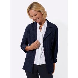 WITT Damen Shirtjacke in pflegeleichter Struktur-Qualit&auml;t, marine, Gr&ouml;&szlig;e 38