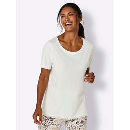 w&auml;schepur w&auml;schepur Damen Schlafanzug-Shirt, ecru, Gr&ouml;&szlig;e 36/38