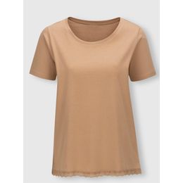 w&auml;schepur w&auml;schepur Damen Schlafanzug-Shirt, camel, Gr&ouml;&szlig;e 40/42