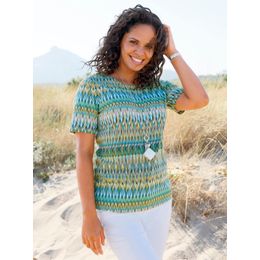 Heine Damen Rundhalsshirt, Gr&uuml;n, Gr. 36, T-Shirts, 100% Baumwolle