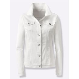 WITT Damen Jeansjacke elastische Qualit&auml;t, wei&szlig;, Gr&ouml;&szlig;e 36