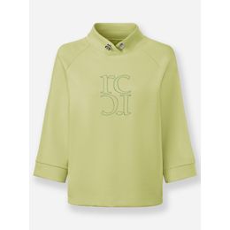 Heine Witt Damen Sweatshirt mit 3/4-Arm, pistazie, Gr&ouml;&szlig;e 48