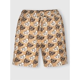 w&auml;schepur w&auml;schepur Damen Hose kurz, camel-schoko-bedruckt, Gr&ouml;&szlig;e 48/50