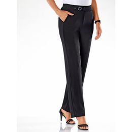 WITT Damen Schlupfhose mit Zierschnalle, schwarz, Gr&ouml;&szlig;e 40