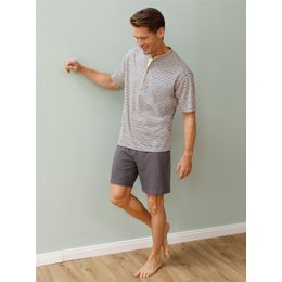 w&auml;schepur men Herren Shorty, grau-meliert-anthrazit-bedruckt, Gr&ouml;&szlig;e 48/50