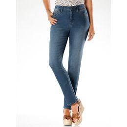 WITT Damen Jeans mit Glitzersteinchen, blue-bleached, Gr&ouml;&szlig;e 36