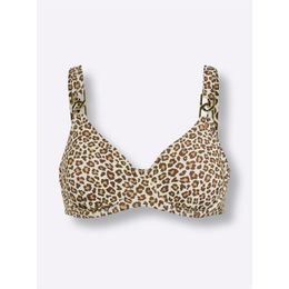 feel good Damen Bikini-Oberteil, champagner-schoko-bedruckt, Gr&ouml;&szlig;e 52B