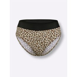 feel good Damen Bikini-Slip, champagner-schoko-bedruckt, Gr&ouml;&szlig;e 38