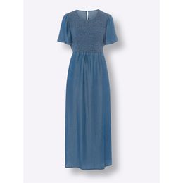Heine Witt Damen Sommerkleid mit Seitentaschen, jeansblau, Gr&ouml;&szlig;e 42