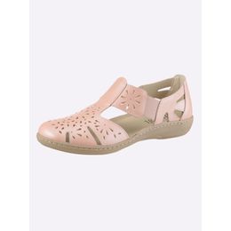 airsoft comfort+ Damen Slipper mit Blumen-Lochmuster, ros&eacute;, Gr&ouml;&szlig;e 41
