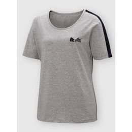 feel good Damen Shirt, grau-meliert-schwarz, Gr&ouml;&szlig;e 36/38