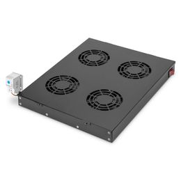 Digitus L&uuml;ftermodule f&uuml;r 19"-Schr&auml;nke 4 L&uuml;fter RAL9005 schwarz