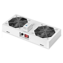 Digitus Dachl&uuml;ftermodule f&uuml;r 19"-Wandgeh&auml;use 2 L&uuml;fter RAL7035 grau