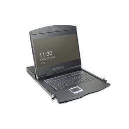 Digitus 19" LCD KVM Konsole, 8-Port VGA, deutsche Tastatur