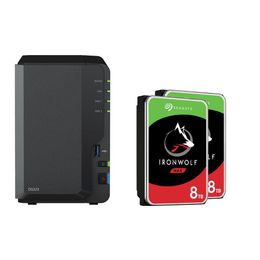 Synology DiskStation DS223 2 Einsch&uuml;be NAS-Server Leergeh&auml;use +16TB (2x8TB) Seagate Ironwolf SATA 3.5" HDDFestplatten
