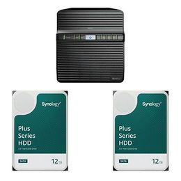 Synology DiskStation DS423 4 Einsch&uuml;be NAS-Server Leergeh&auml;use + 2x Synology Plus 3.5" SATA 6Gb/s Festplatte 12 TB (24TB)