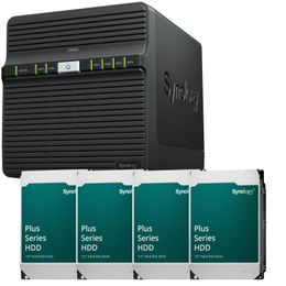 Synology DiskStation DS423 4 Einsch&uuml;be NAS-Server Leergeh&auml;use + 4x Synology Plus 3.5" SATA 6Gb/s Festplatte 8 TB (32TB)
