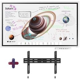 Samsung Flip Pro WM55B Flipchart 138,7 cm 55 Zoll inkl. Neomounts LEVEL-750 WL30-750BL16 Wandhalterung & Tray CY-TF65BBC