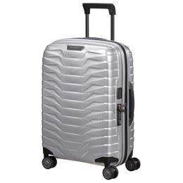 Hartschalen-Trolley Samsonite "PROXIS, verschiedene Farben", Gr. B/H/T: 40cm x 55cm x 20cm 40 l, silber, Polypropylen, unifarben, Koffer, Handgep&auml;ck Reisegep&auml;ck Volumenerweiterung