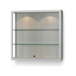 Wandvitrine, LED-Beleuchtung, BxTxH 1000 x 300 x 1000 mm, 2 x 7 W, Leuchtkopf-&Oslash; 50 mm kaiserkraft