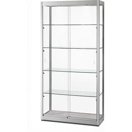 Vitrine, BxTxH 1000 x 400 x 2000 mm, LED-Beleuchtung, Leuchtkopf-&Oslash; 35 mm, ohne Unterschrank kaiserkraft