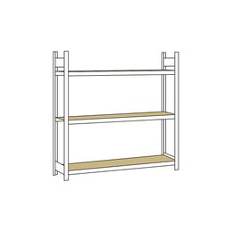 Schulte Weitspannregal, gesteckt, HxBxT 2000 x 2000 x 400 mm, Spanplatten, Grundregal