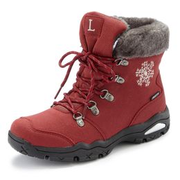 Lascana Snowboots Damen Gr&ouml;&szlig;e 39 dunkelrot / schwarz / wei&szlig; Winterschuhe