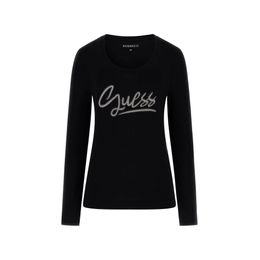 Guess Shirt Damen Gr&ouml;&szlig;e L schwarz / silber