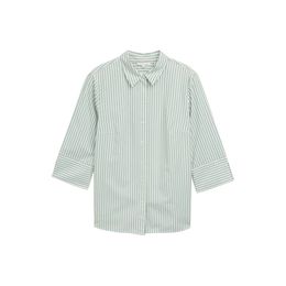 Tom Tailor Women + Bluse Damen Gr&ouml;&szlig;e 6XL gr&uuml;n / wei&szlig;