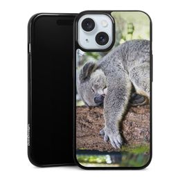 DeinDesign iPhone 15 Handy Silikon H&uuml;lle Case schwarz Handyh&uuml;lle Tree Australia Koala Bear