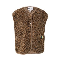 Pieces Vest 'PCKATTY' female size XS Camel / Dark beige / Brown