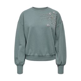 ONLY Sweatshirt 'ONLCamela Brooke' female size XS Dark green / Silver