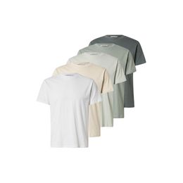 ABOUT YOU Shirt 'Peter' male Beige, Green, White size XL
