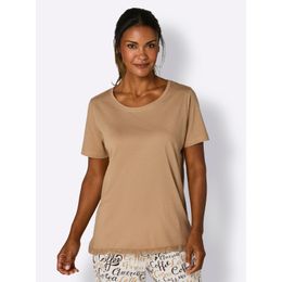 w&auml;schepur w&auml;schepur Damen Schlafanzug-Shirt, camel, Gr&ouml;&szlig;e 36/38