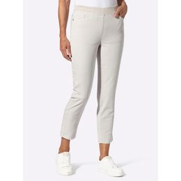 WITT Damen 7/8-Jeans mit Jersey-Bund in softer Qualit&auml;t, hellgrau, Gr&ouml;&szlig;e 19