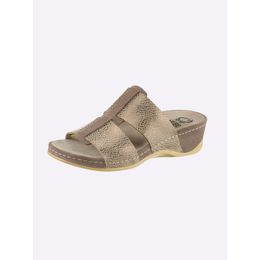 MUBB Damen Pantolette , trittd&auml;mpfend ausger&uuml;stet, bronzefarben, Gr&ouml;&szlig;e 38