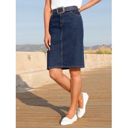 WITT Damen Jeansrock in 5-Pocket-Form, blue-stone-washed, Gr&ouml;&szlig;e 42