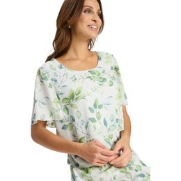 WITT Damen Druckkleid in Georgette-Qualit&auml;t, wei&szlig;-eucalyptus-bedruckt, Gr&ouml;&szlig;e 19